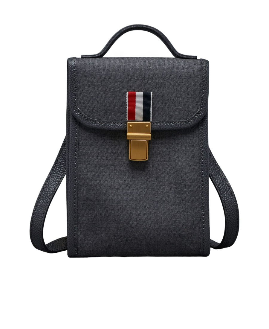 THOM BROWNE Thom Browne Twill Phone Holder Crossbody Bag